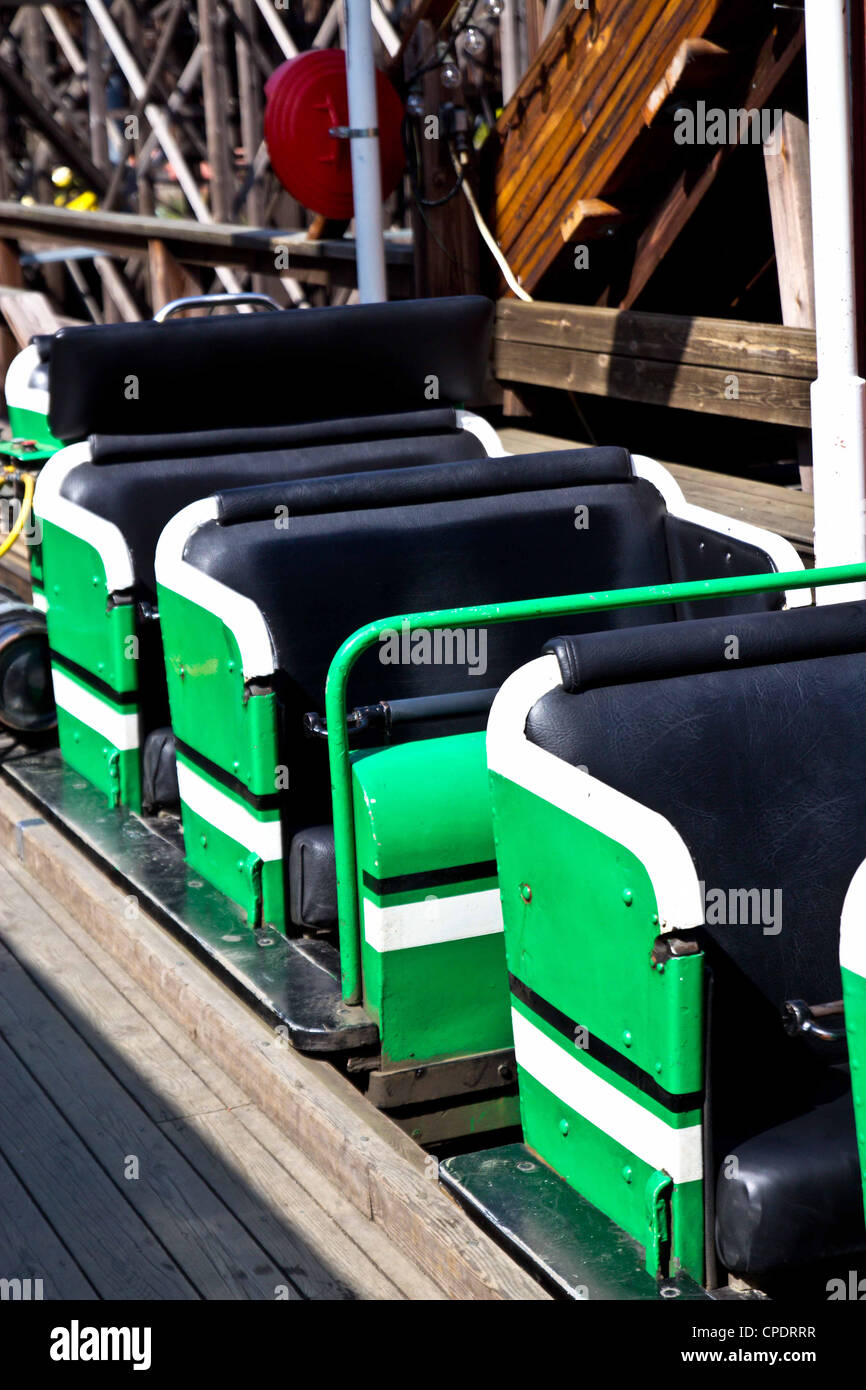 Empty rollercoaster seats hi-res stock photography and images - Alamy