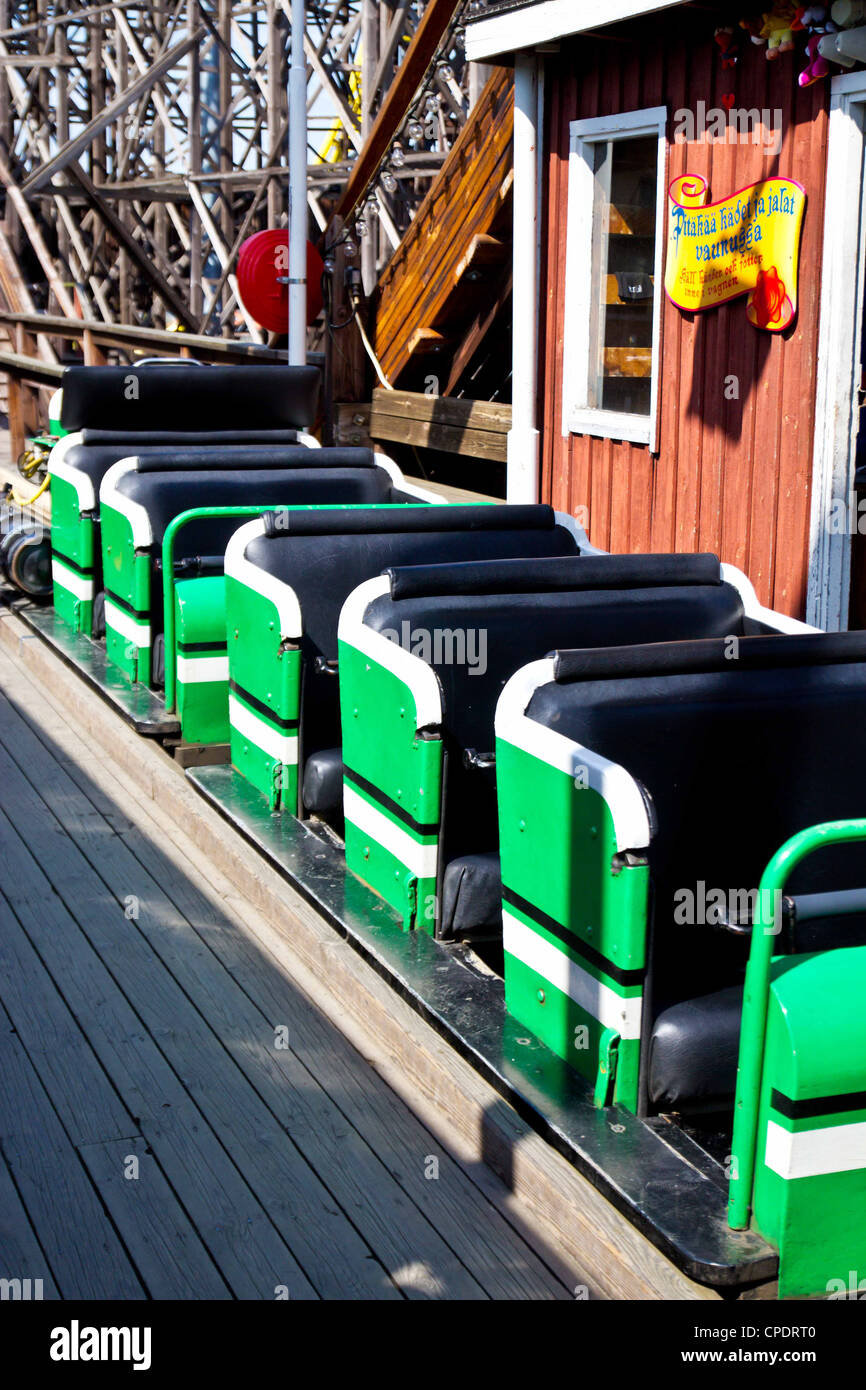 Colorful roller coaster seats amusement hi-res stock photography and ...