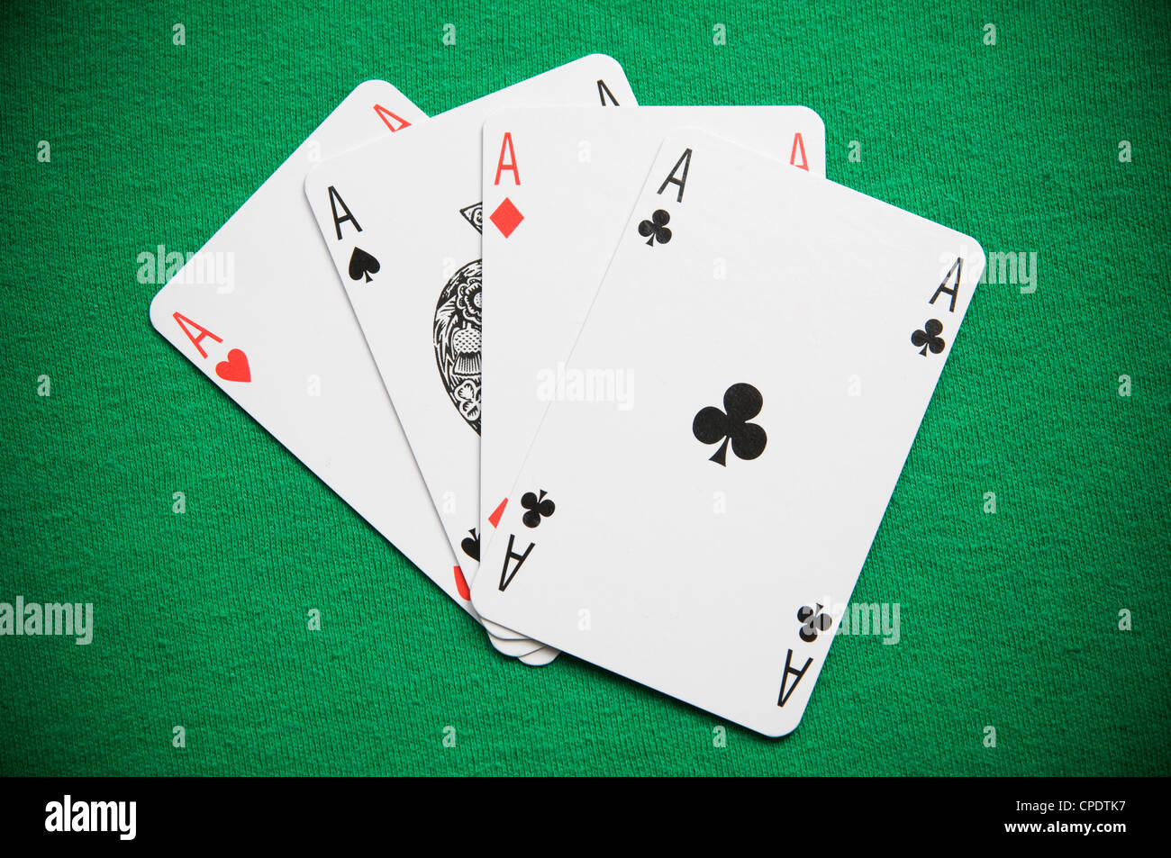 A Colourful Photo of a Hand of Aces Stock Photo - Alamy