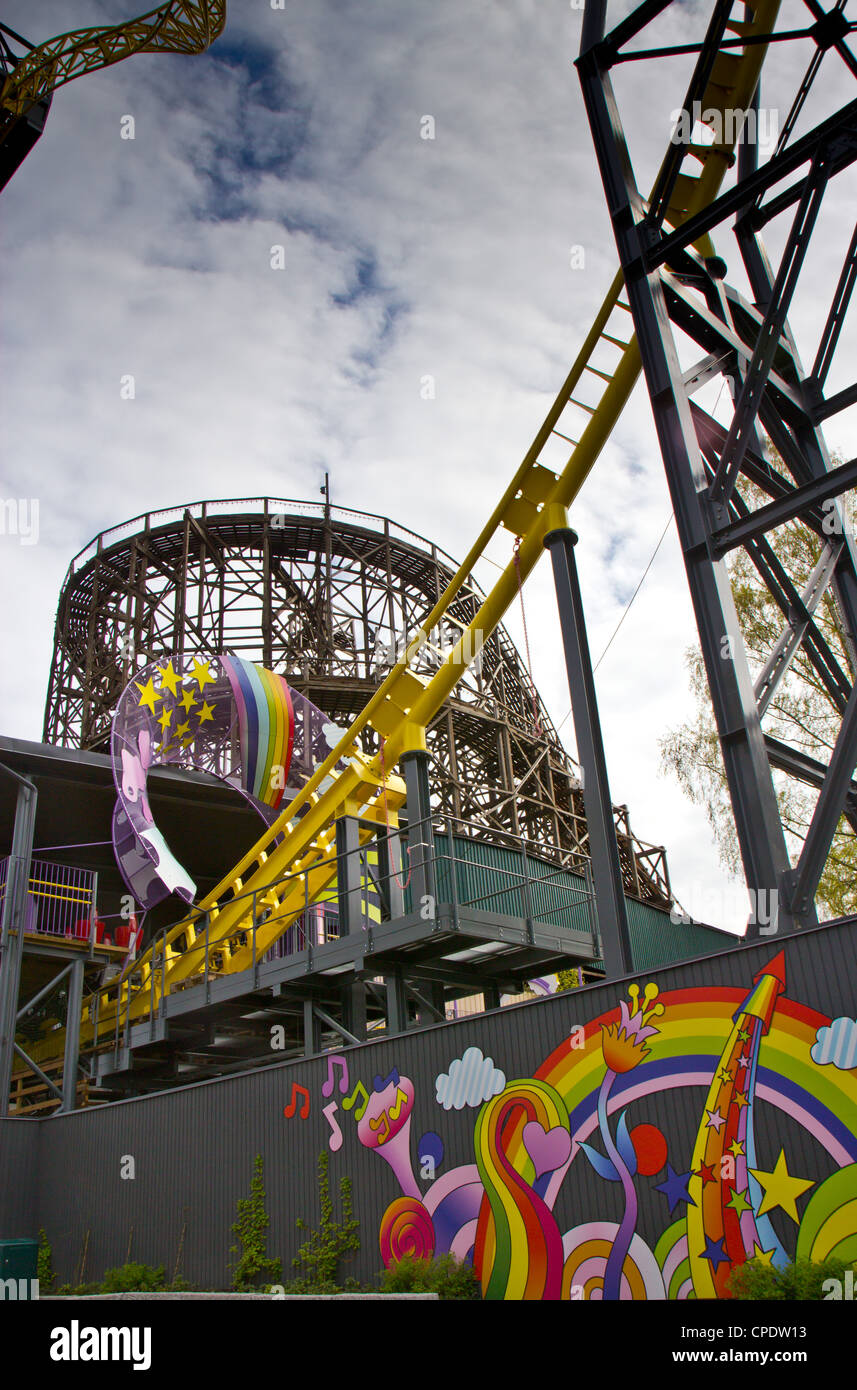 Rollercoaster Ride Upside Down High Resolution Stock Photography and ...