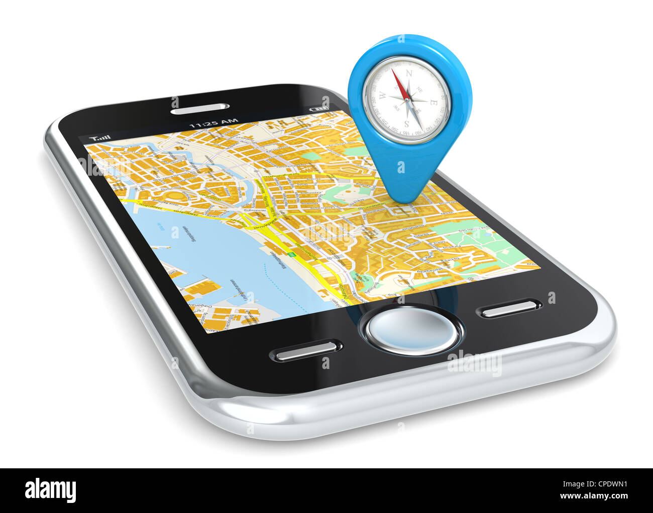 Navigation orientation map mapping Cut Out Stock Images & Pictures - Alamy