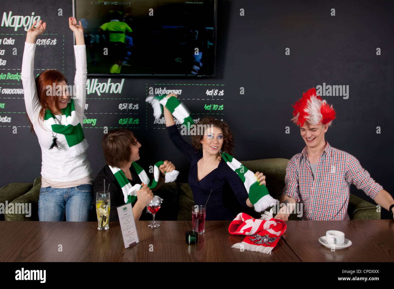 young people partying in a sports club Stock Photo - Alamy