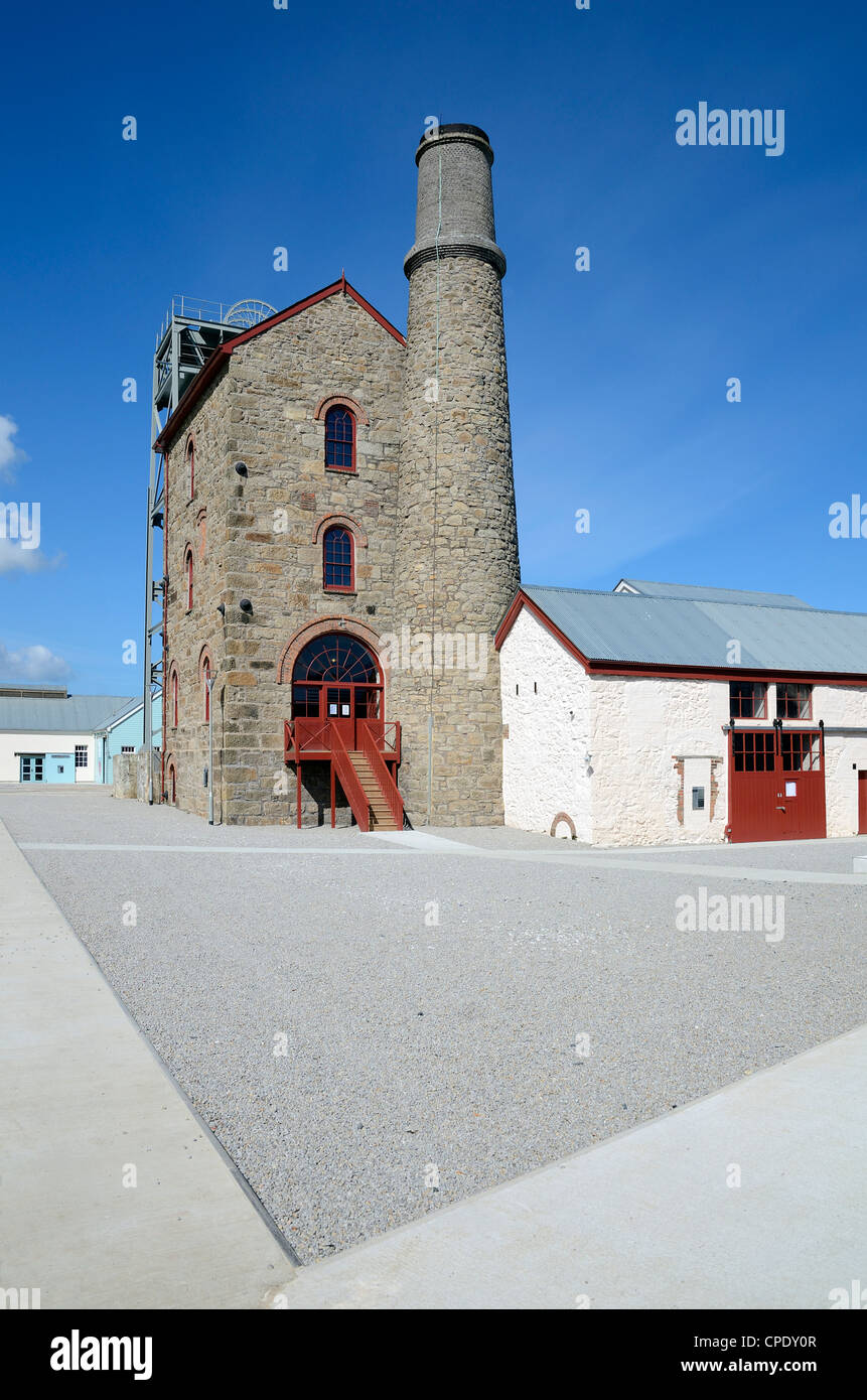The refurbished pump house of the old south wheal crofty tin mine at ...