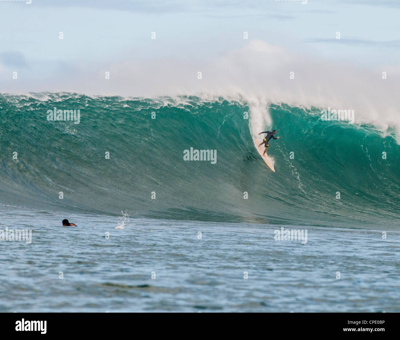 Surfing wiping out on a big wave, Hawaii Stock Photo - Alamy