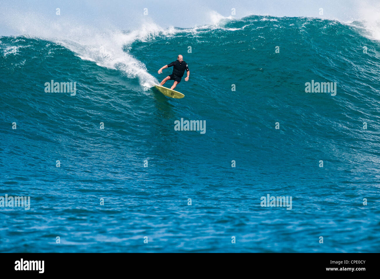 Tow-in surfing, Hanalei Bay, Kauai, Hawaii Stock Photo - Alamy