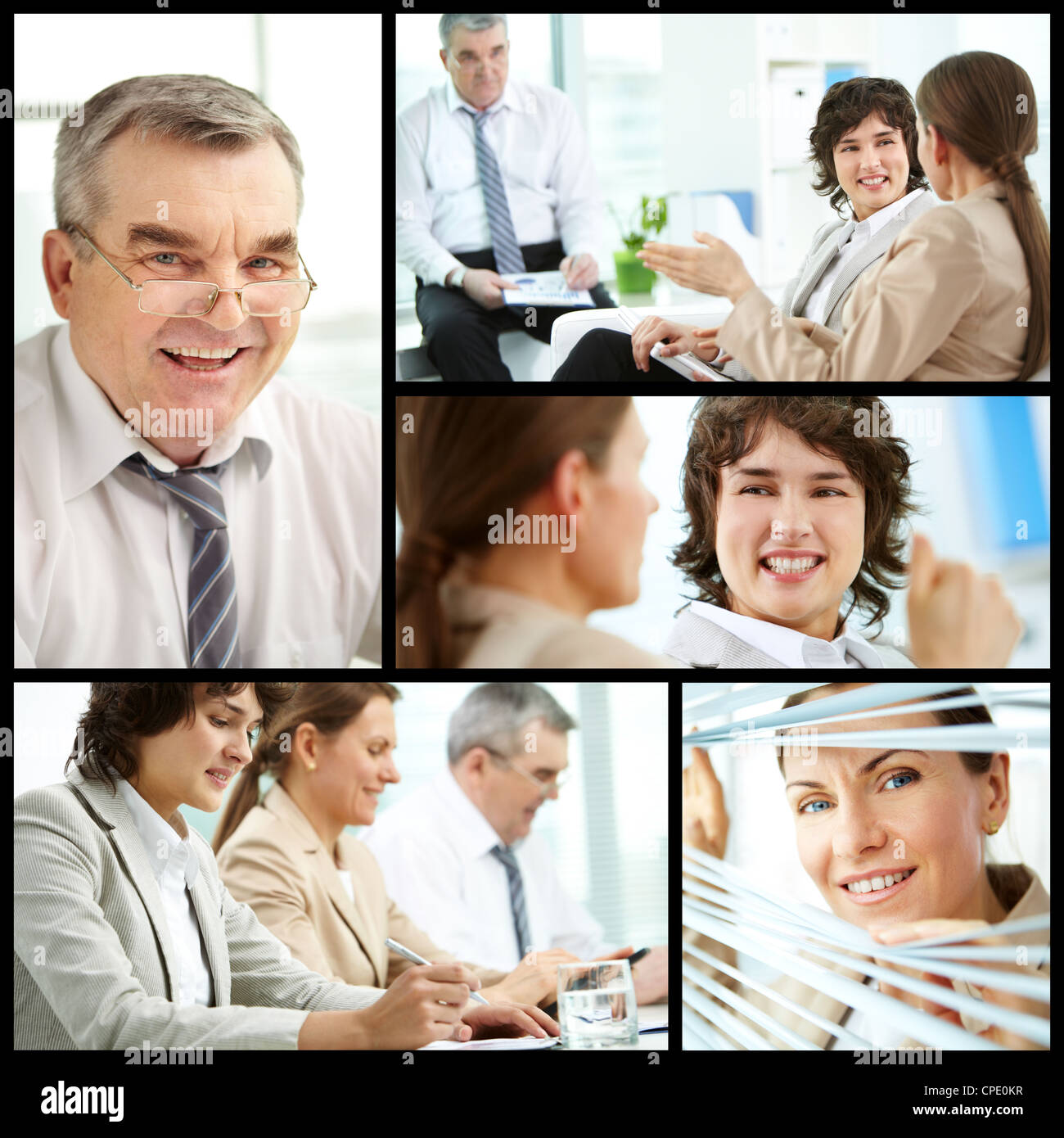 Collage happy business person hi-res stock photography and images - Alamy