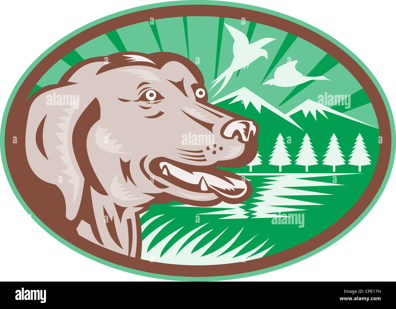 Hunting Lab Silhouette