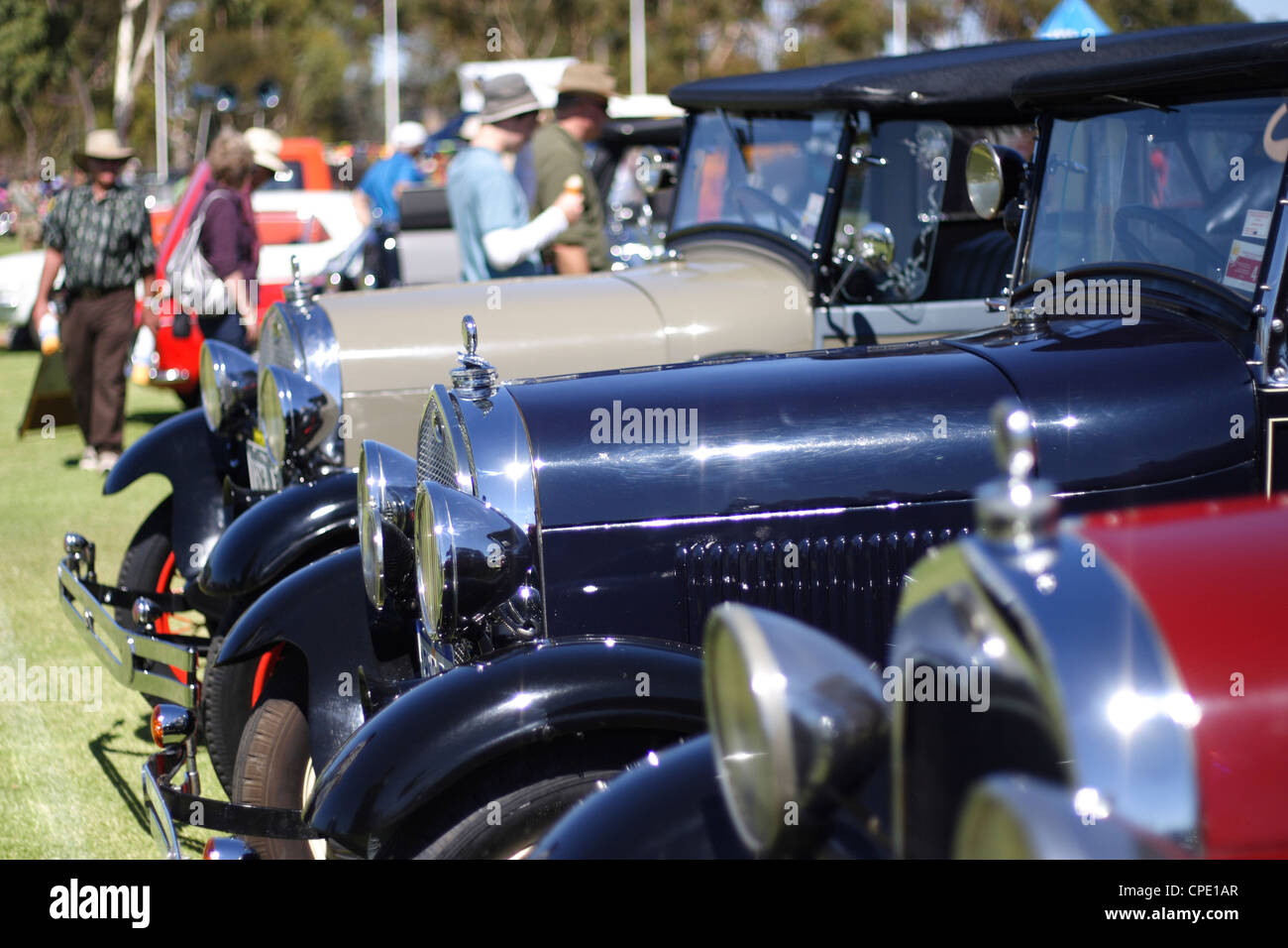 Vintage cars on display at motor show Stock Photo - Alamy
