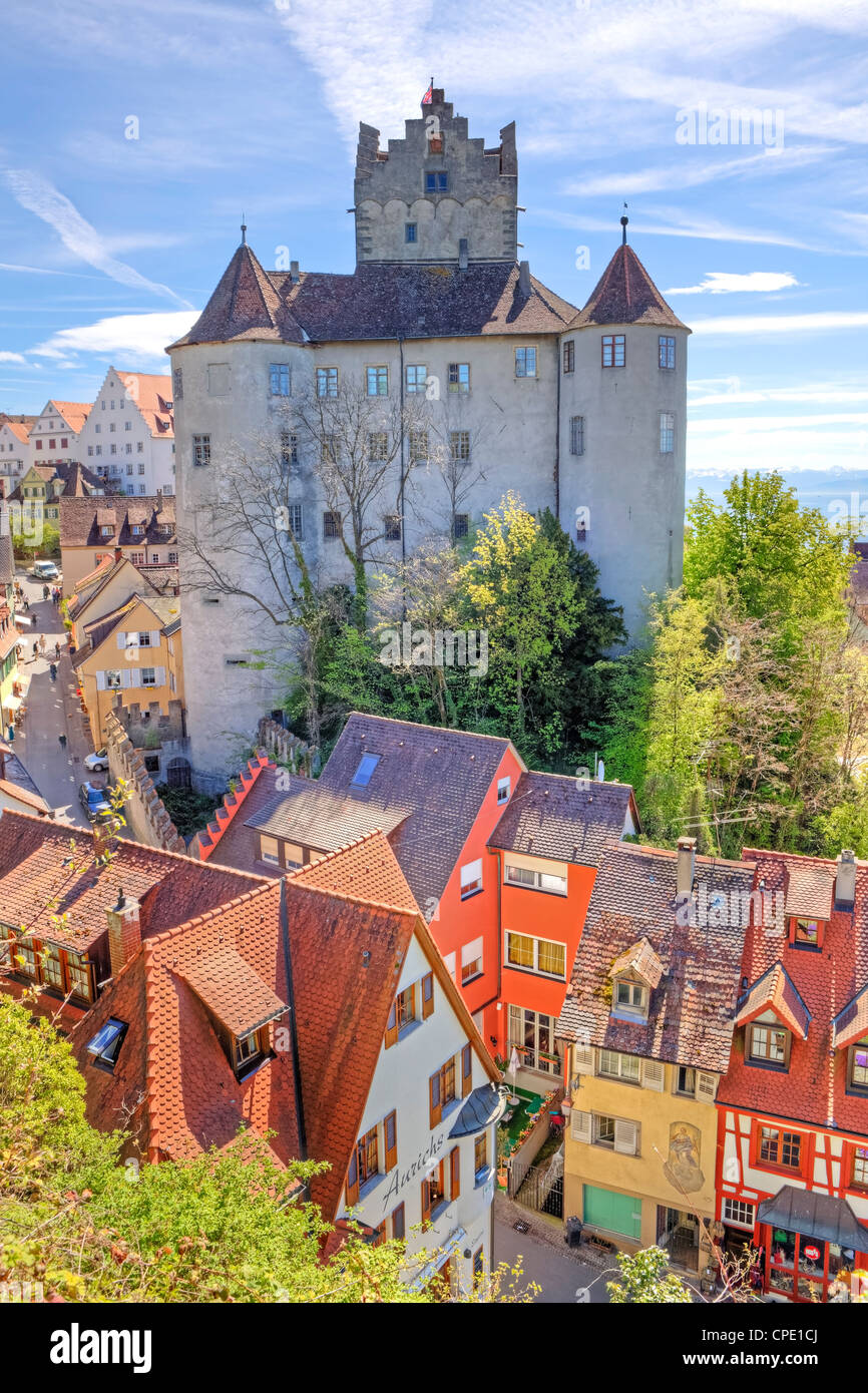 Meersburg, castle, Lake Constance, Baden-Wurttemberg, Germany Stock ...