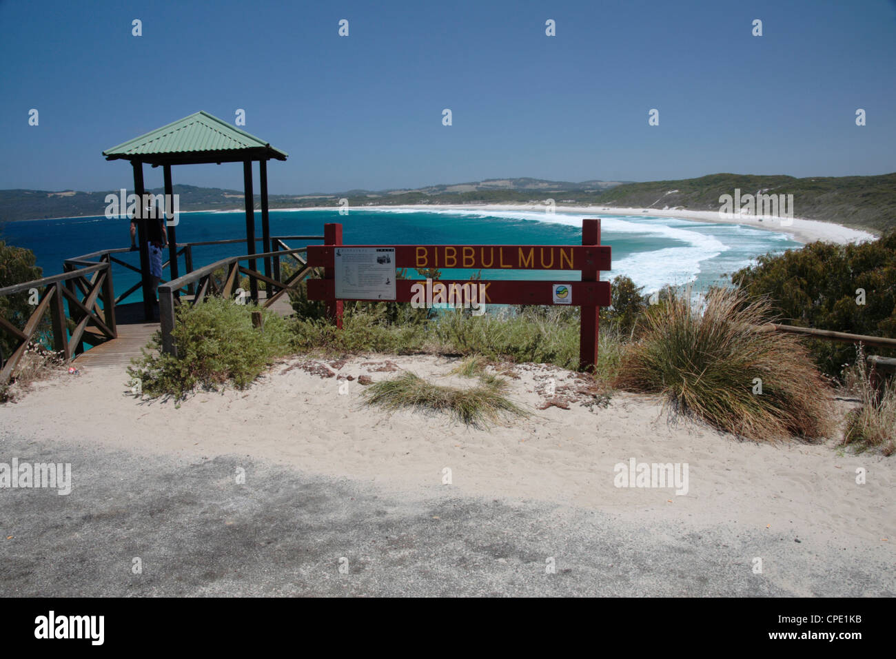Bibbulmun track sign on South Coast Stock Photo - Alamy