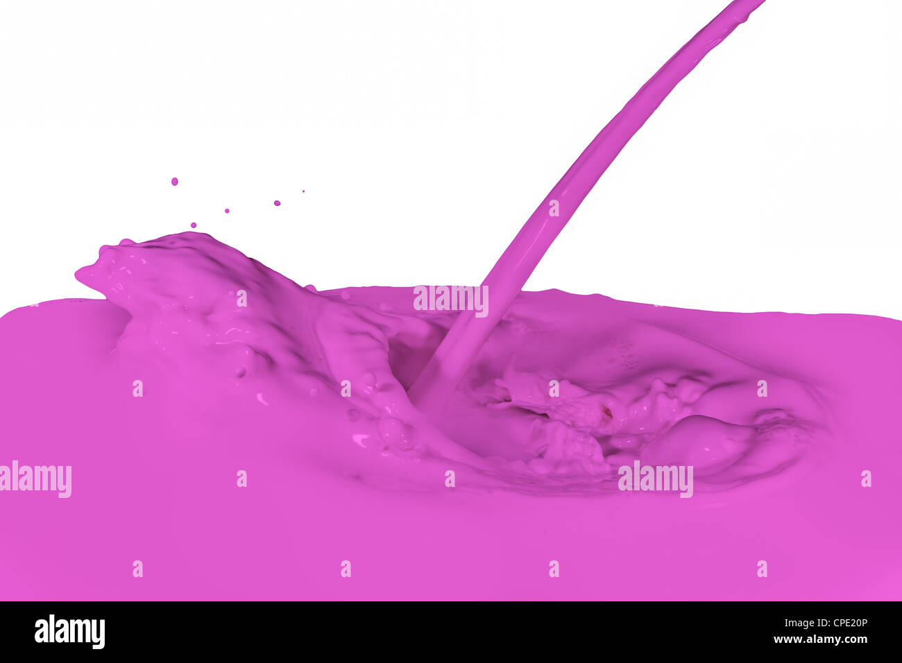pink paint splashing on white Stock Photo - Alamy