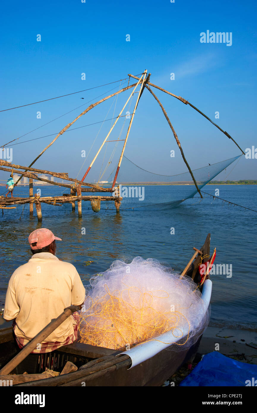 Chinese fishing nets, Cochin, Kerala, India, Asia Stock Photo - Alamy