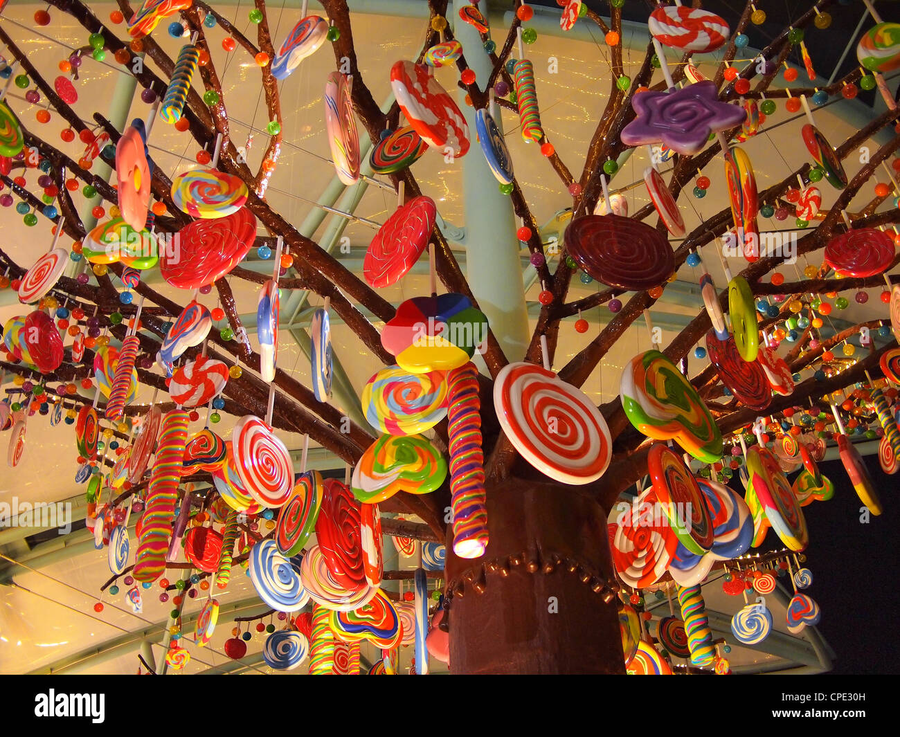 Amazing Colorful Candy Tree Stock Photo - Alamy