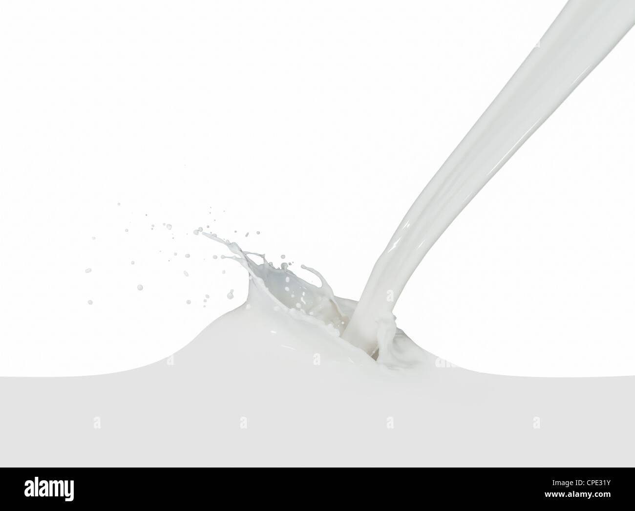 splashing milk isolated on white background Stock Photo - Alamy