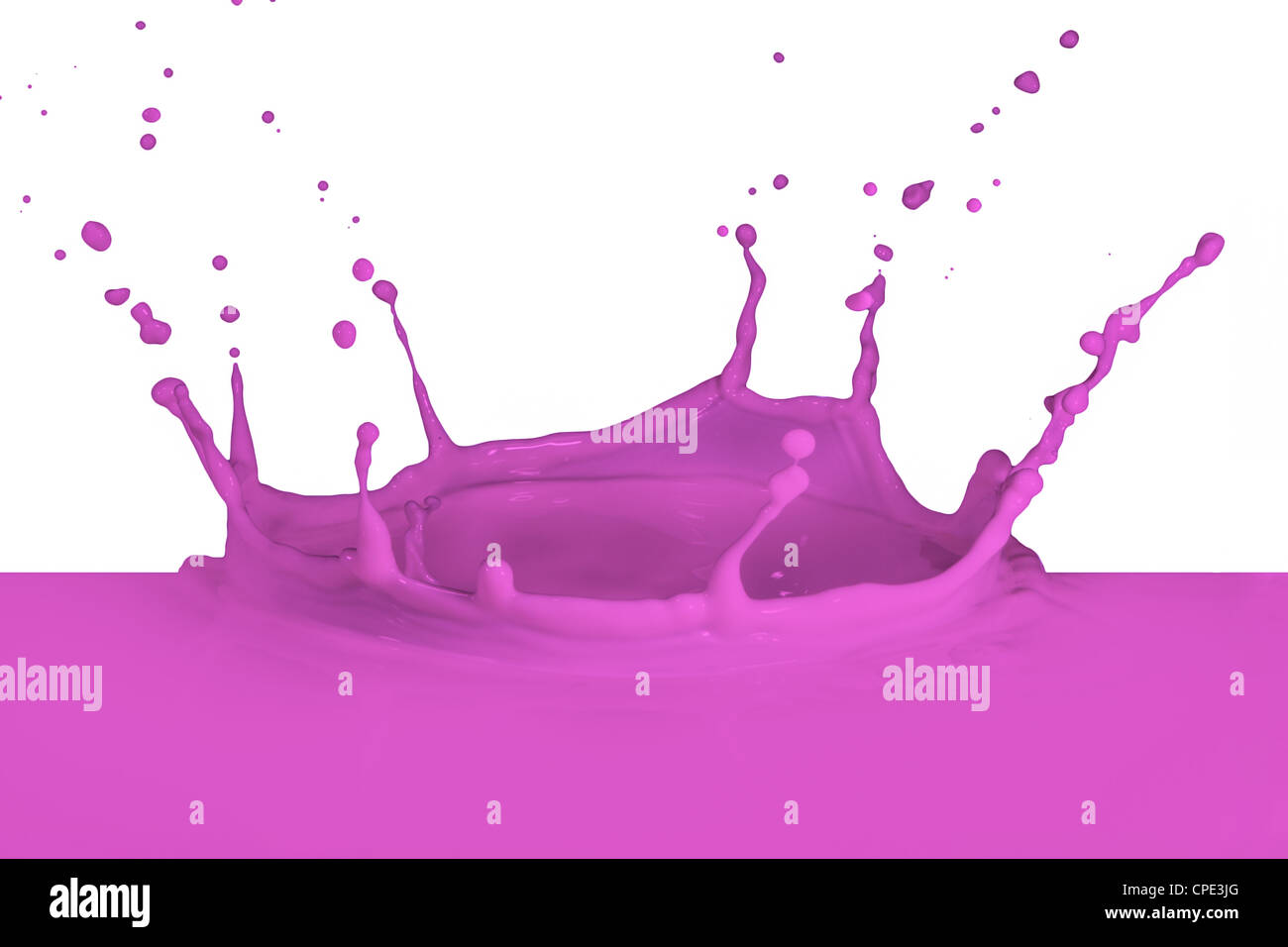 pink paint splashing on white Stock Photo - Alamy