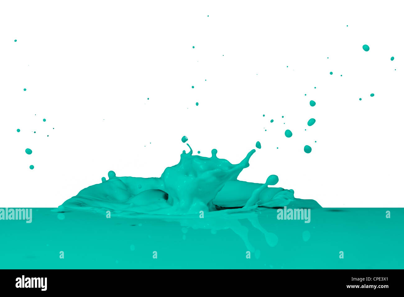 Cyan paint splash hi-res stock photography and images - Alamy