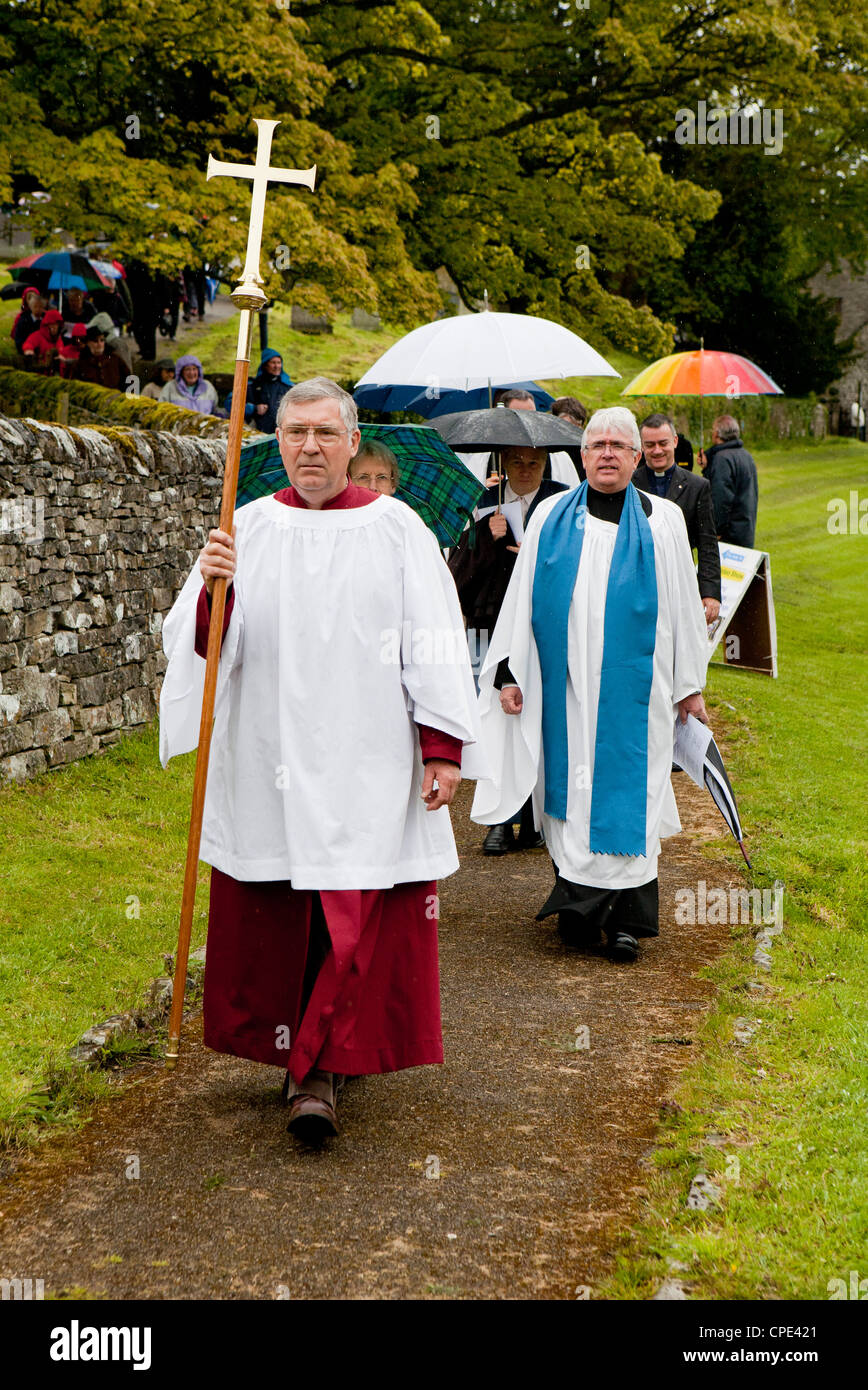 Well blessing ceremony [Ascension Day], Tissington Well Dressing ...
