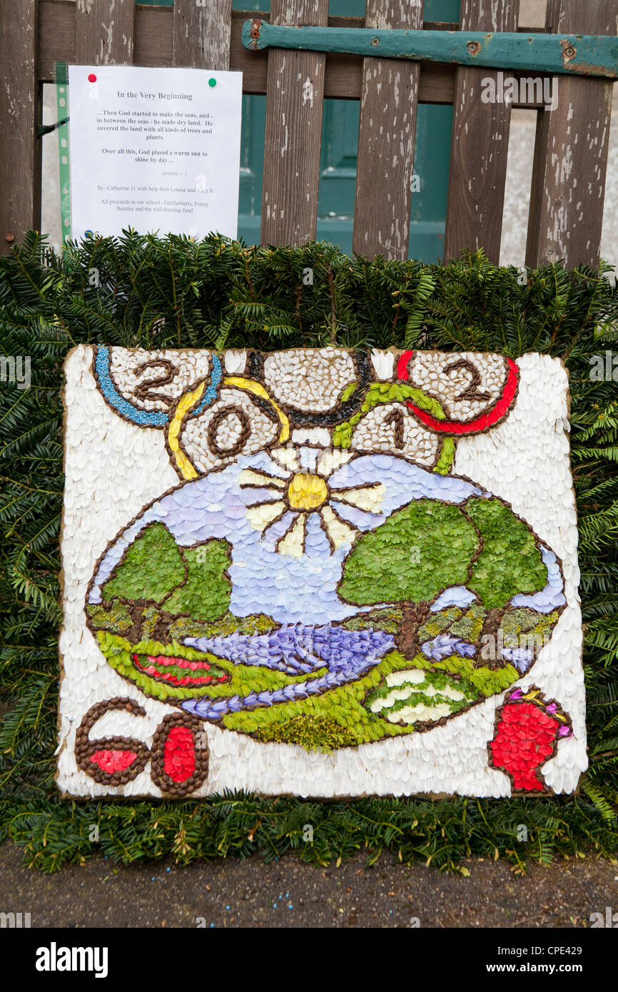 Tissington well dressing 2012 hi-res stock photography and images - Alamy