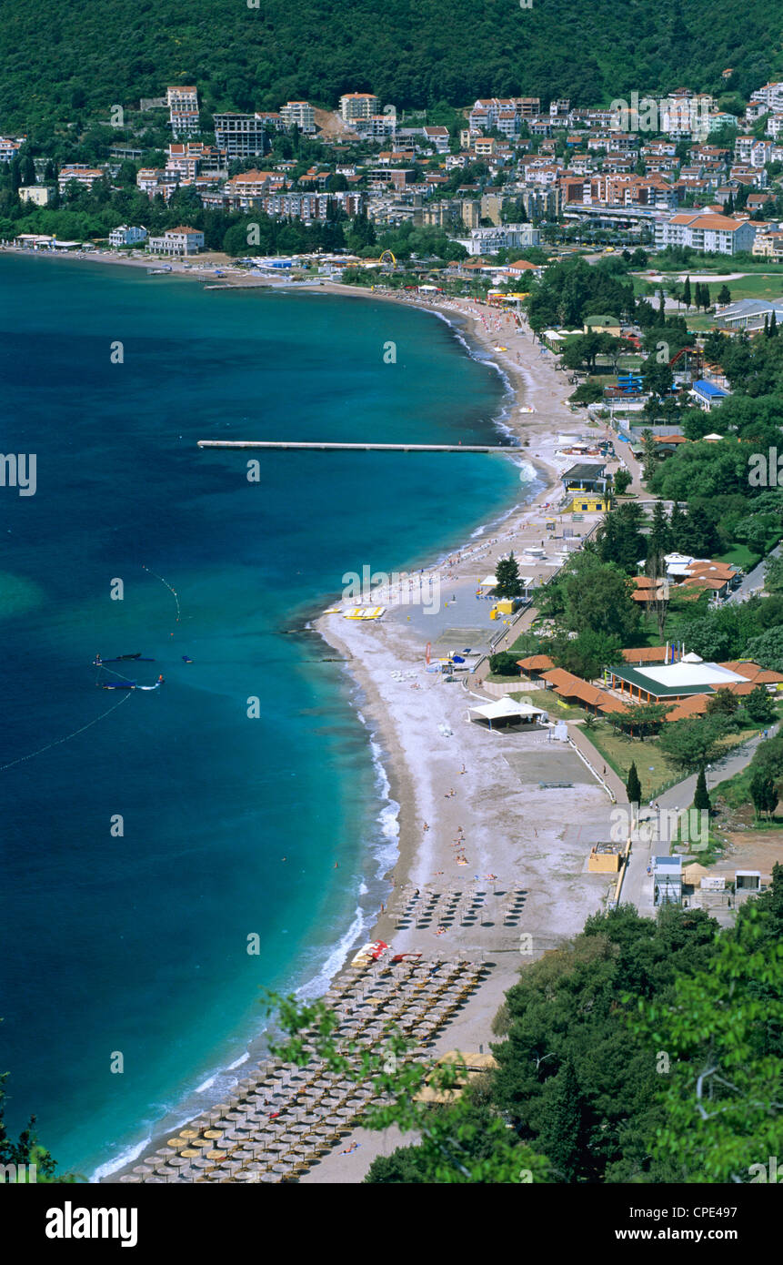 Slovenska Beach, Budva, The Budva Riviera, Montenegro, Europe Stock ...