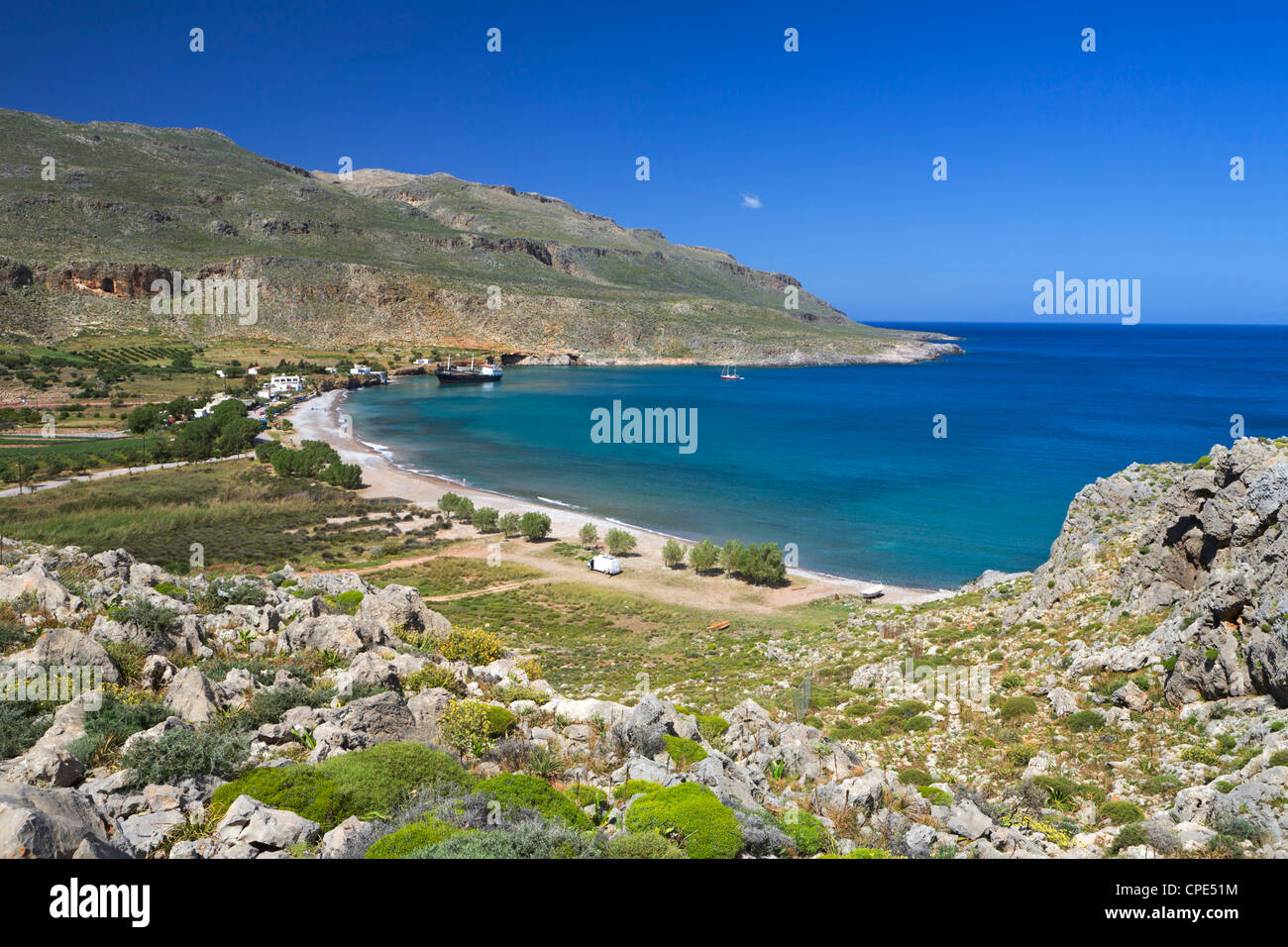 Beach view, Kato Zakros, Lasithi region, Crete, Greek Islands, Greece ...
