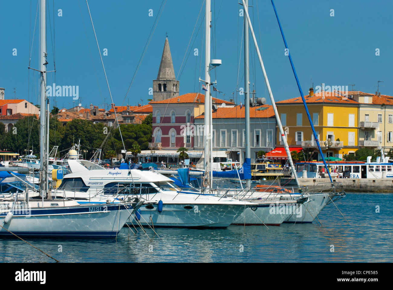 View over the Marina, Porec, Istria, Croatia, Adriatic, Europe Stock ...