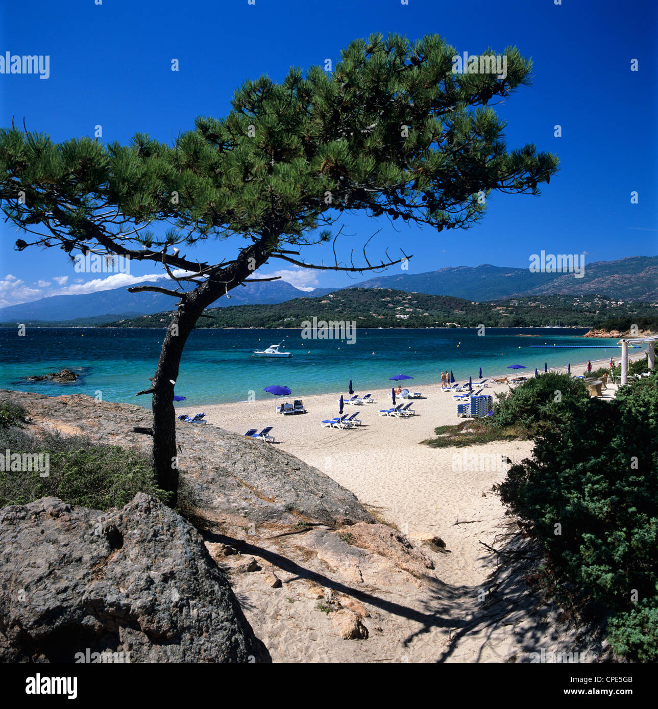 Beach view, Cala Rossa, South East Corsica, Corsica, France ...