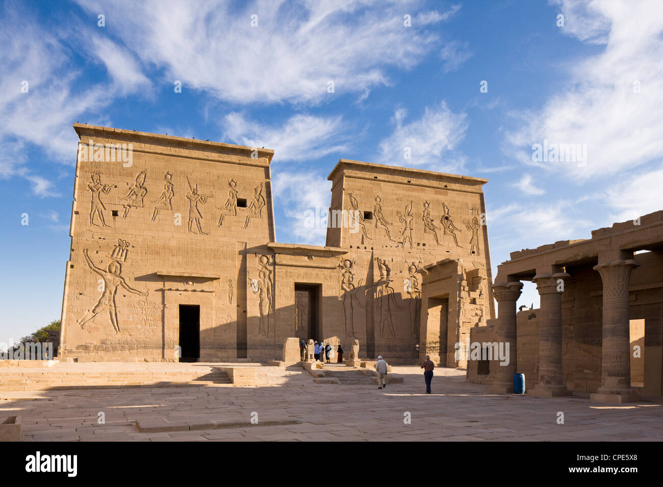 The first pylon and the Gate of Ptolemy at the Temple of Isis, Philae ...
