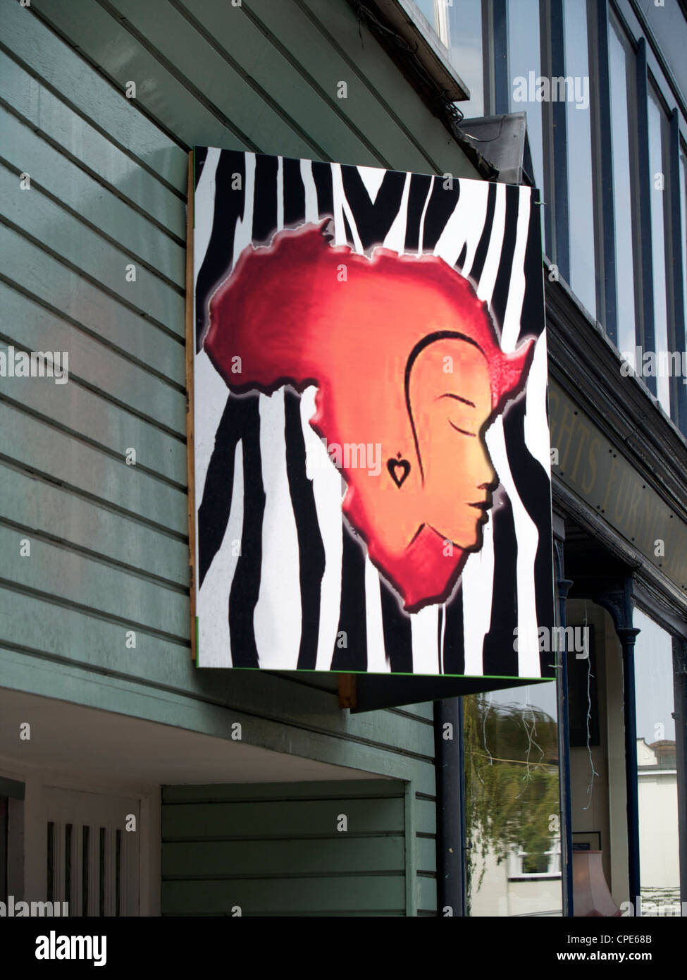 An image of the African Continent on a shop sign Stock Photo - Alamy