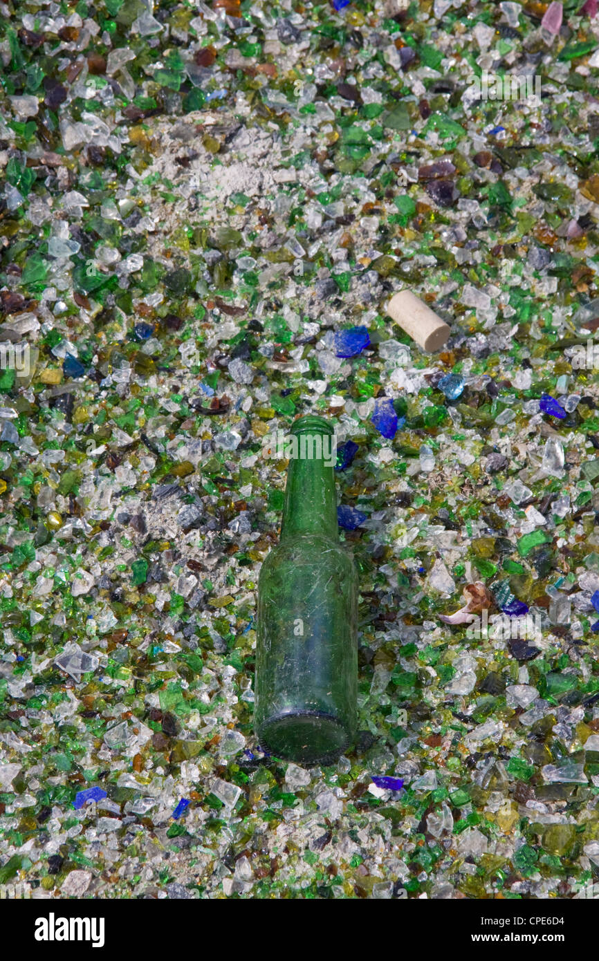 Smashed shattered broken glass bottle hi-res stock photography and ...