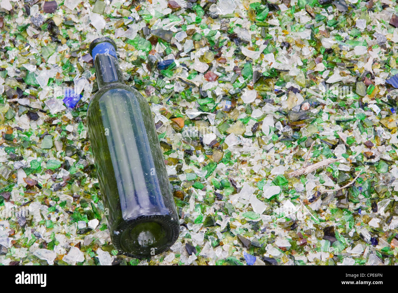 Smashed shattered broken glass bottle hi-res stock photography and ...