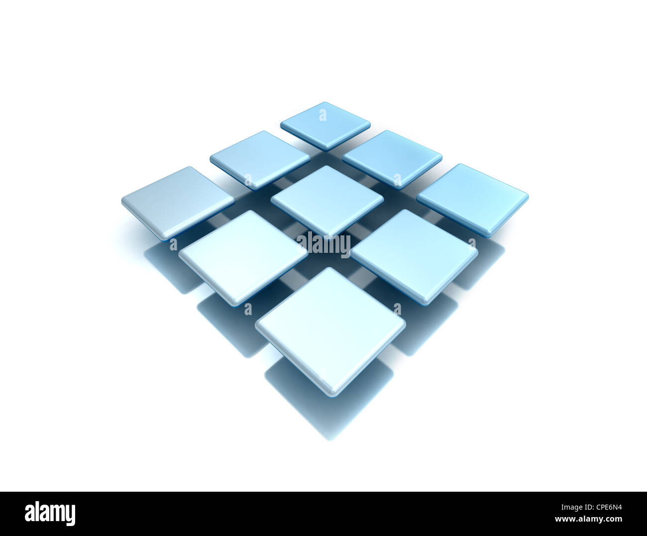 Abstract 3d metallic squares unity concept Stock Photo - Alamy