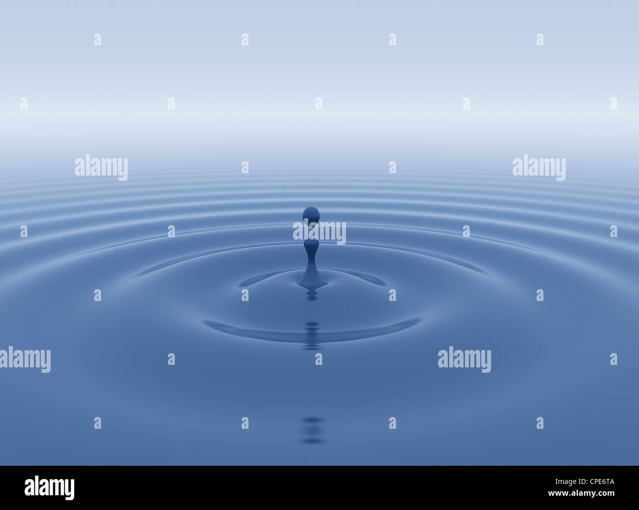 Water drop and ripples Stock Photo - Alamy