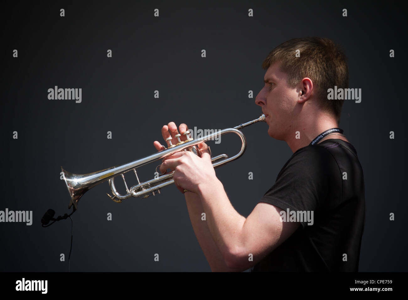 Trumpet blower hi-res stock photography and images - Alamy