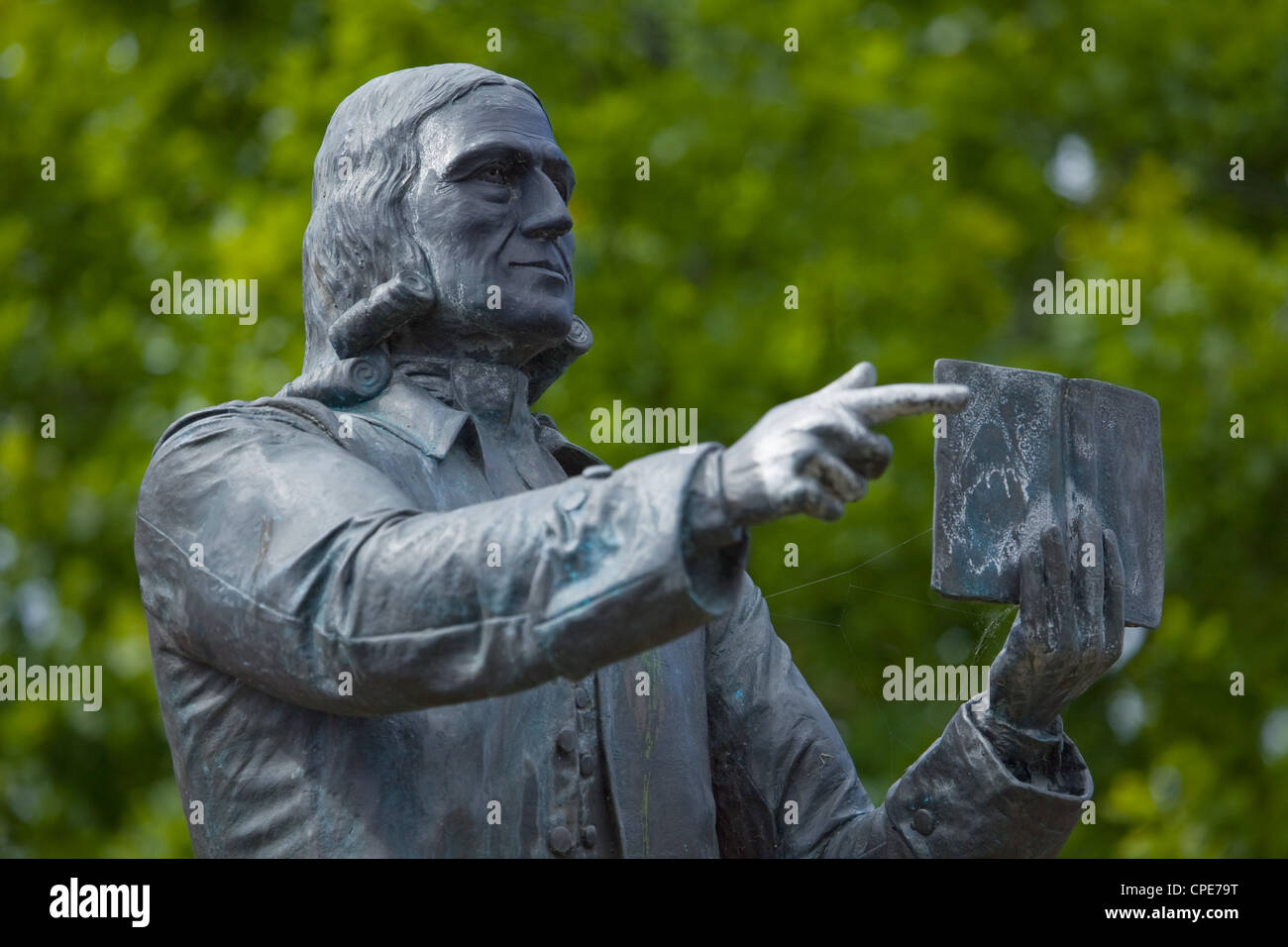 Statue of John Wesley in Epworth, the birthplace of John and Charles ...
