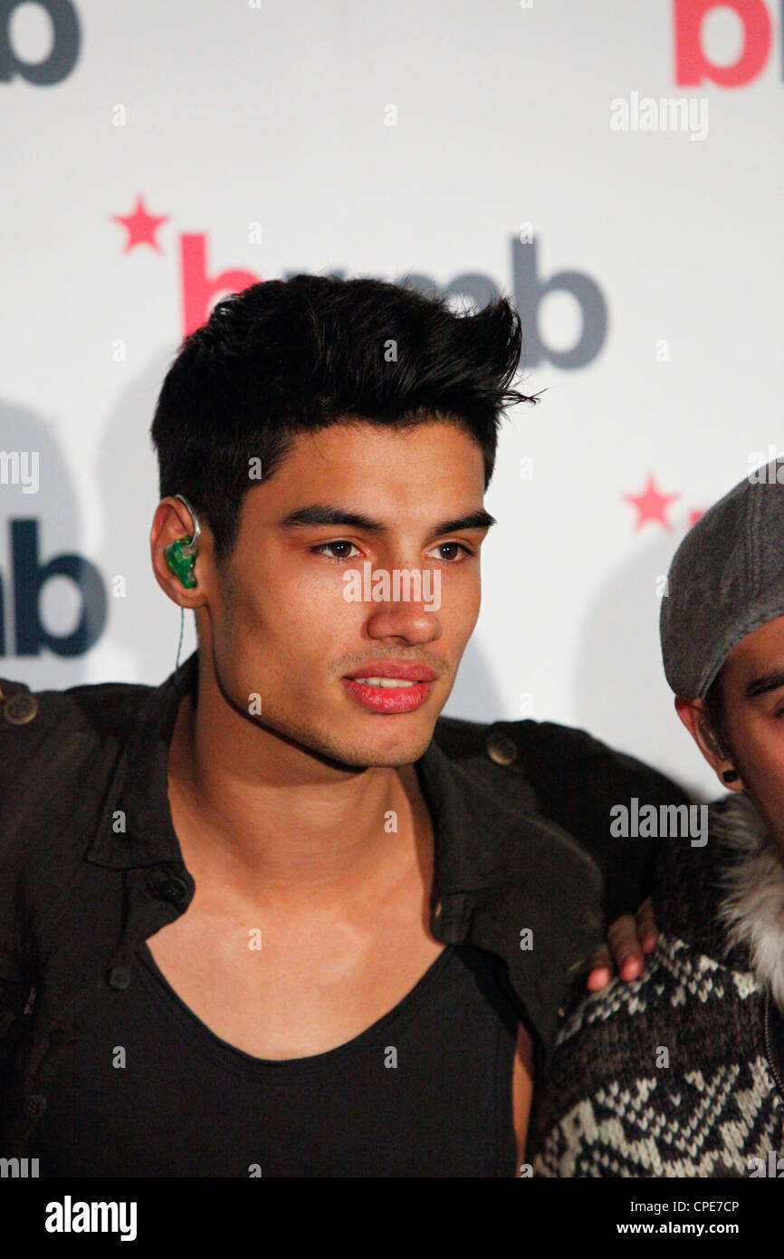 Siva Kaneswaran of the boyband The Wanted backstage at Birmingham's LG ...