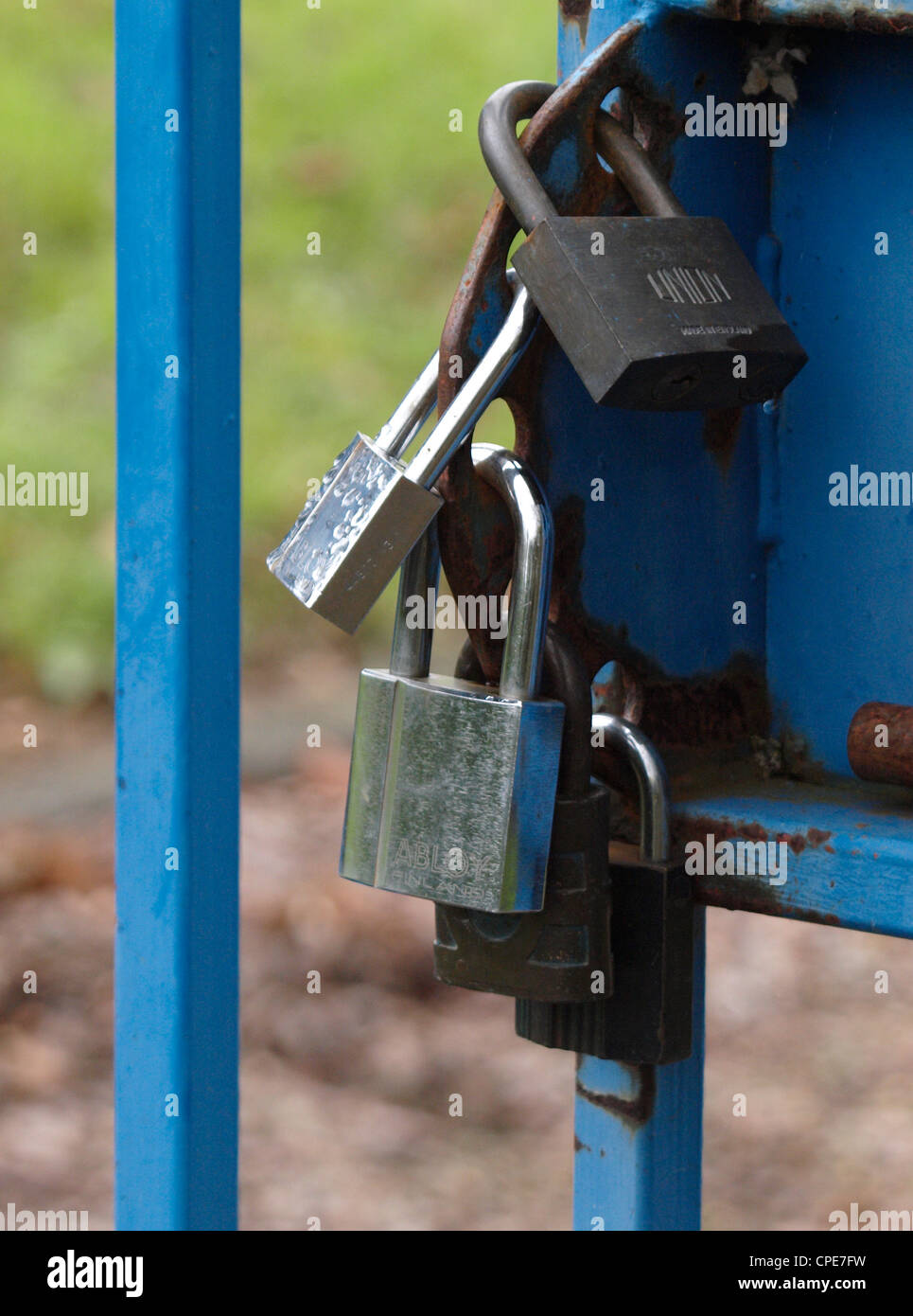Five padlocks hi-res stock photography and images - Alamy