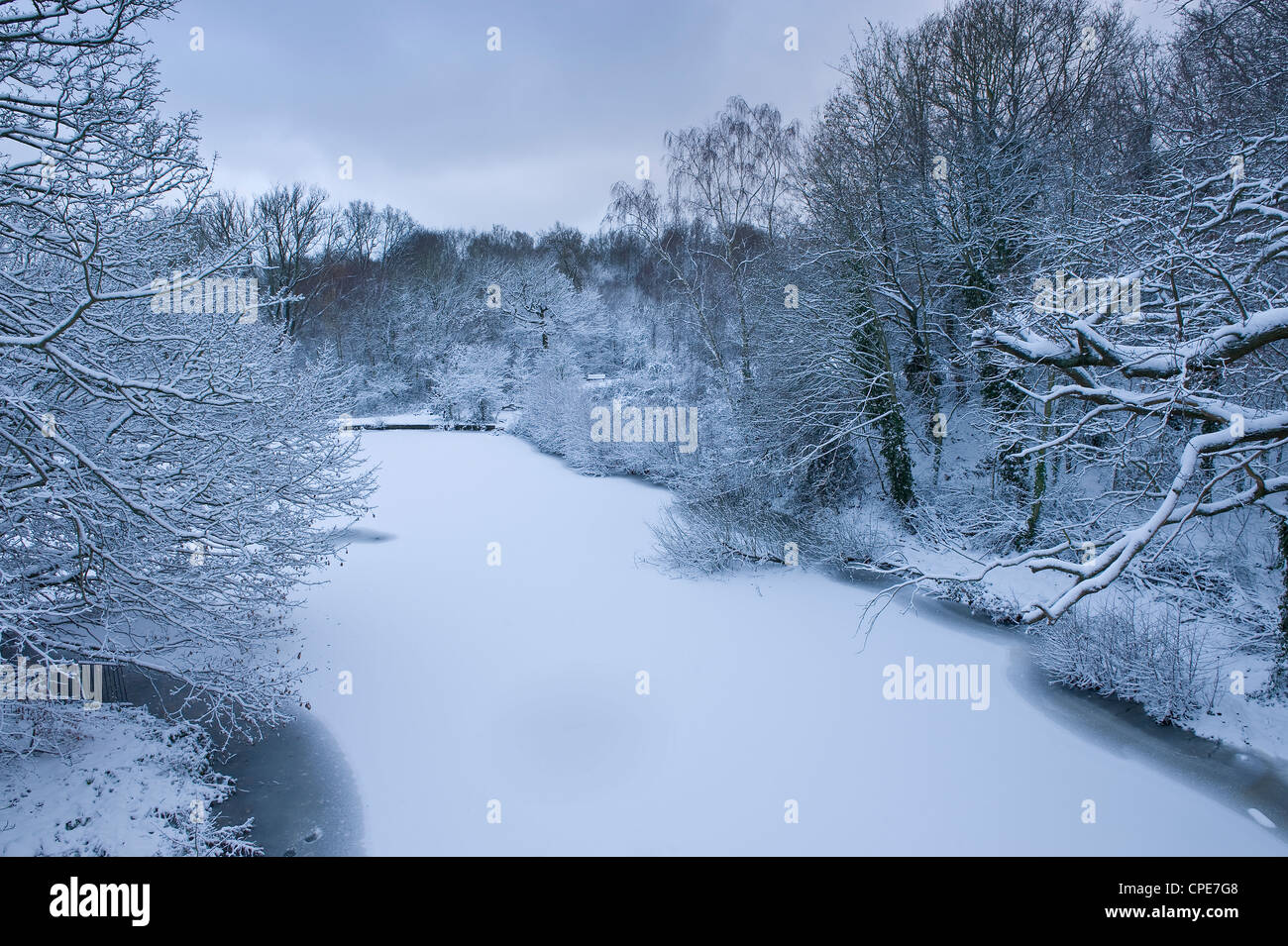 Hampstead Heath in winter, North London, England, United Kingdom ...