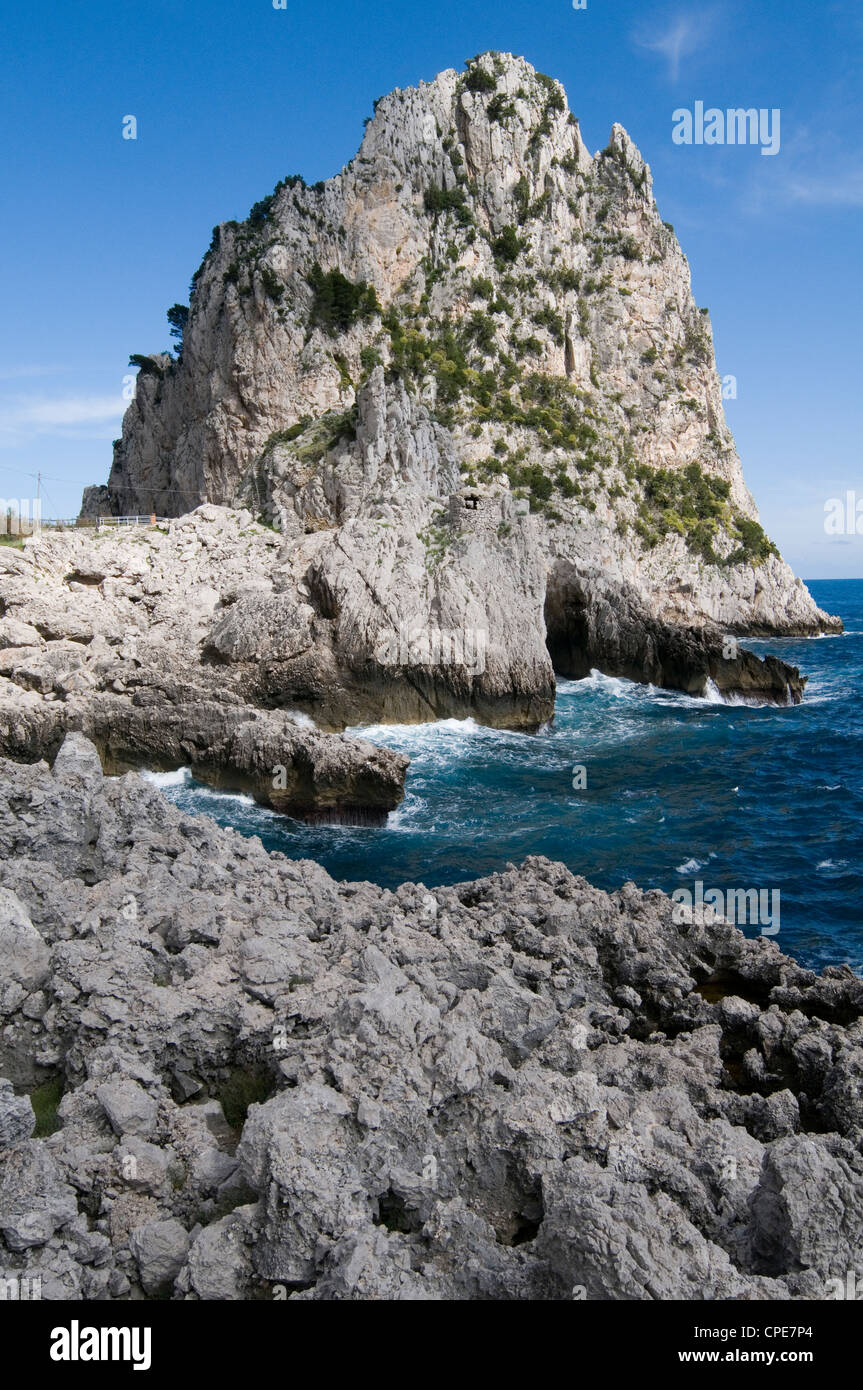 island of capri italy natural arch limestone Stock Photo - Alamy