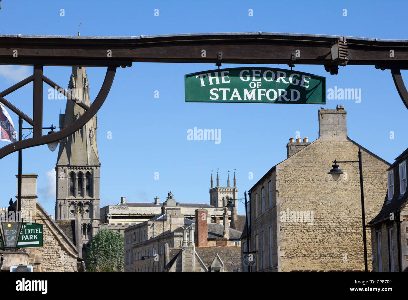 stamford town centre lincolnshire england uk gb Stock Photo - Alamy