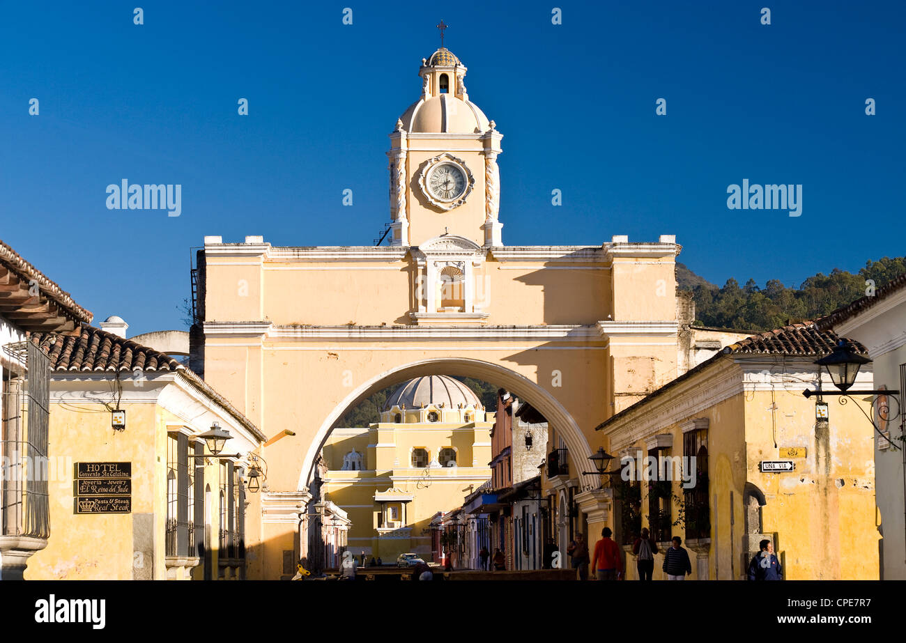 Guatemala antigua arch clock hi-res stock photography and images - Alamy