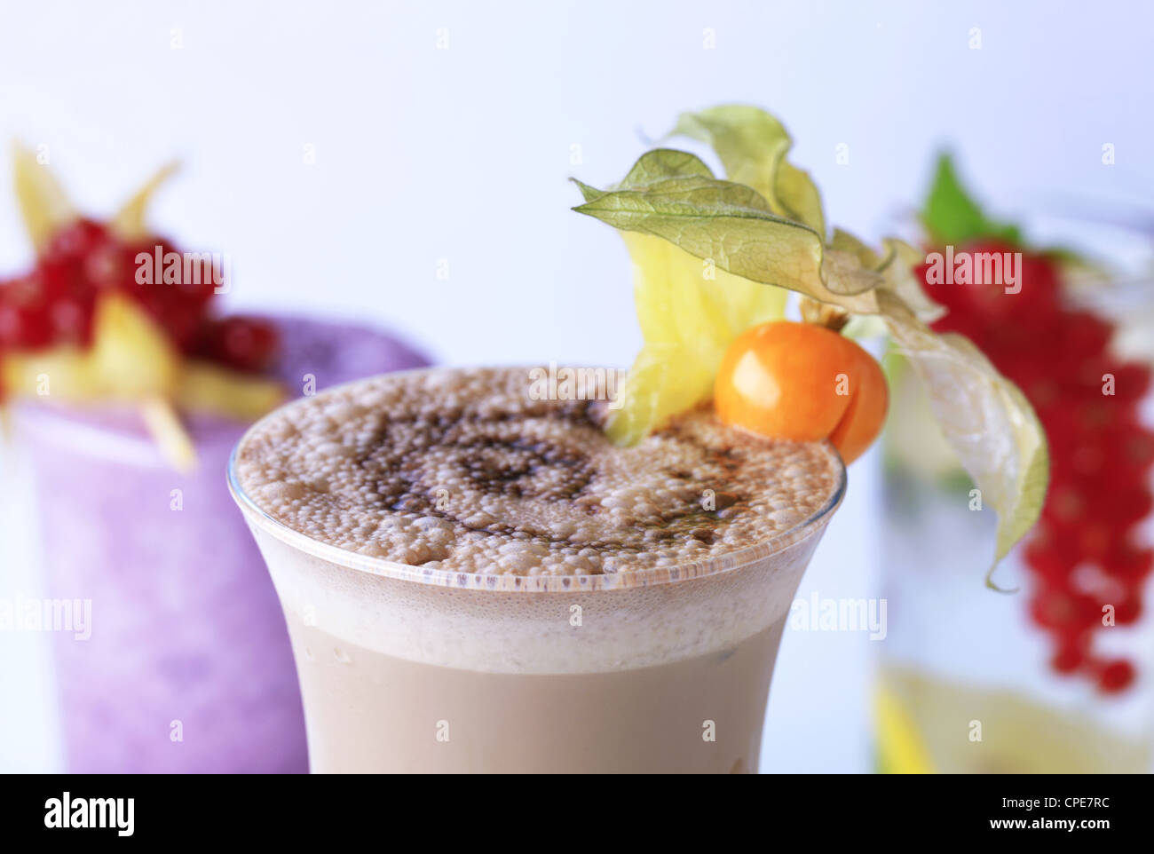 Variety of cold drinks - detail Stock Photo - Alamy