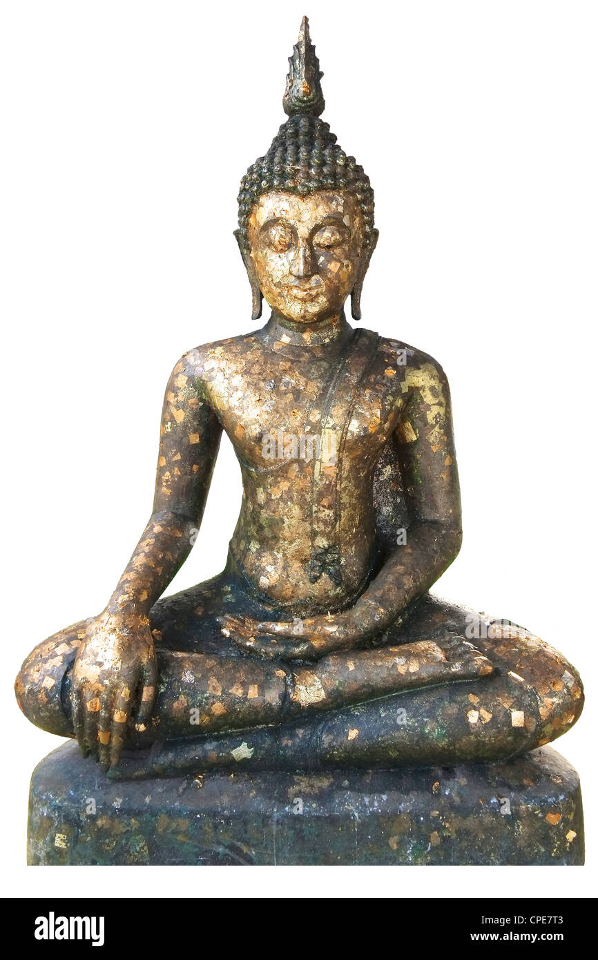 Buddha statue with white background Stock Photo - Alamy