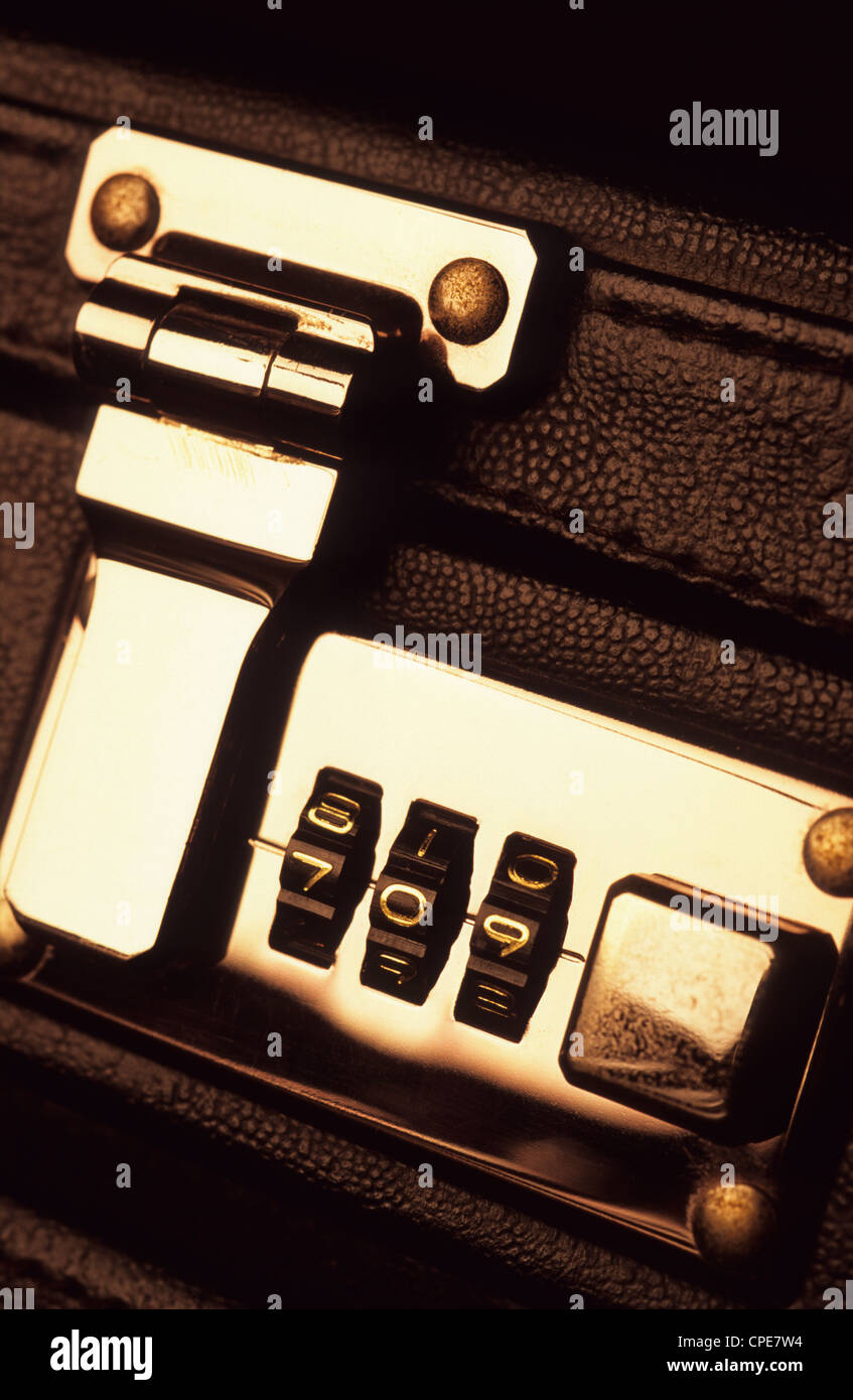 combination lock on briefcase Stock Photo - Alamy