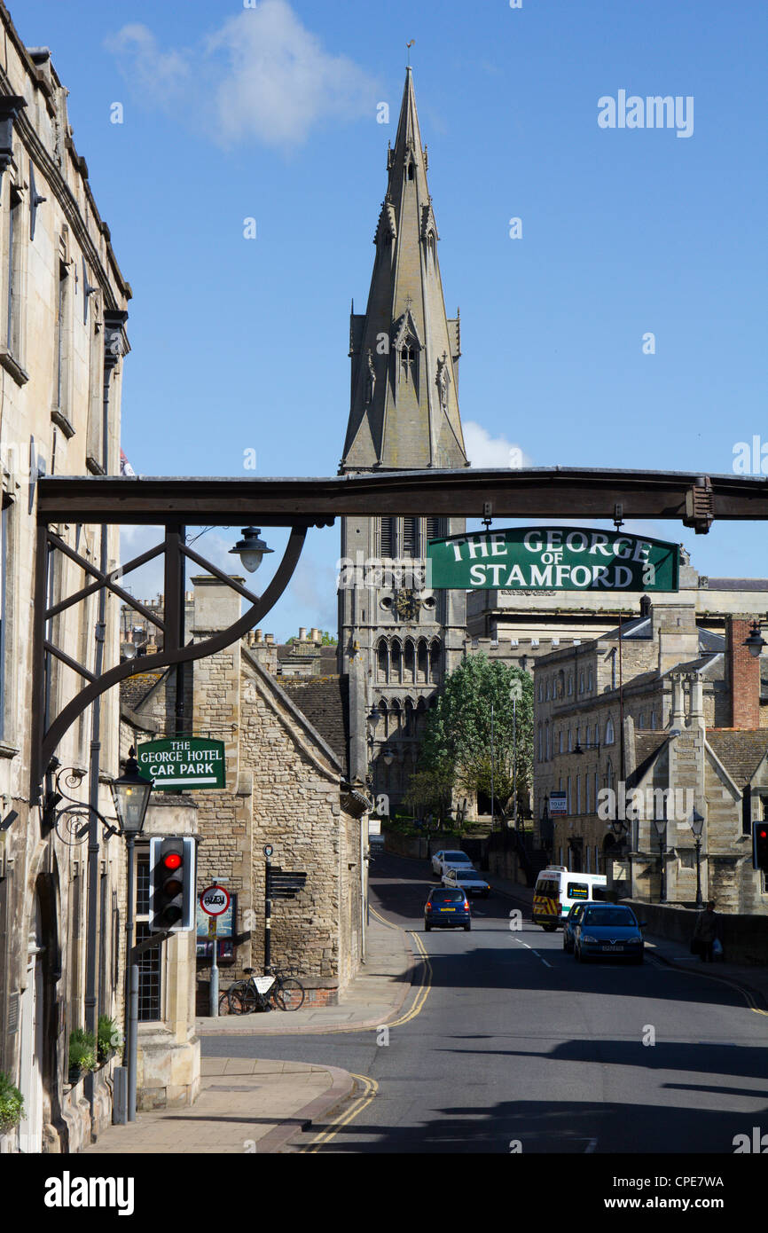 stamford town centre lincolnshire england uk gb Stock Photo - Alamy
