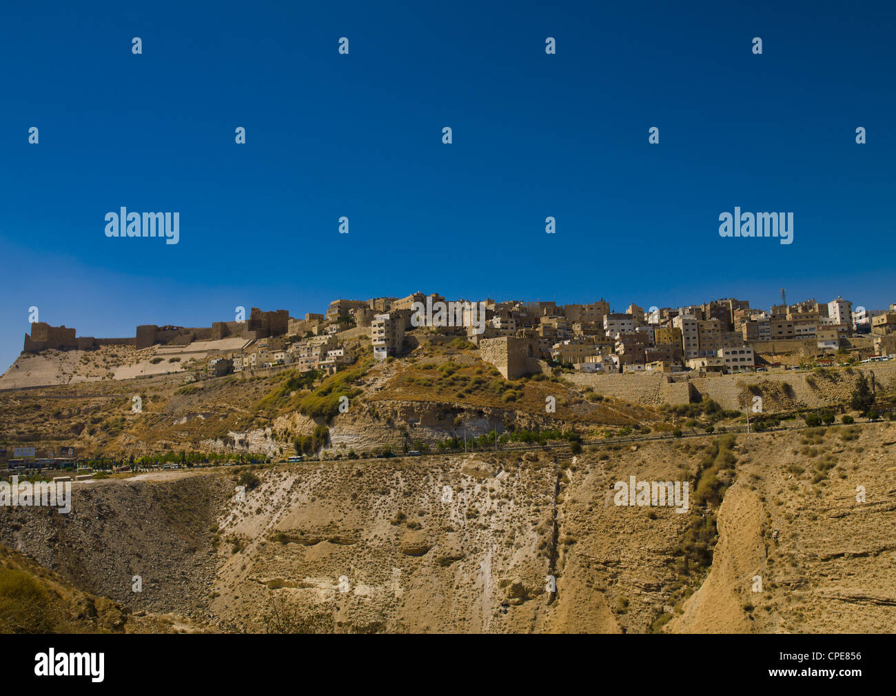 Karak City And Castle, Karak, Jordan Stock Photo - Alamy