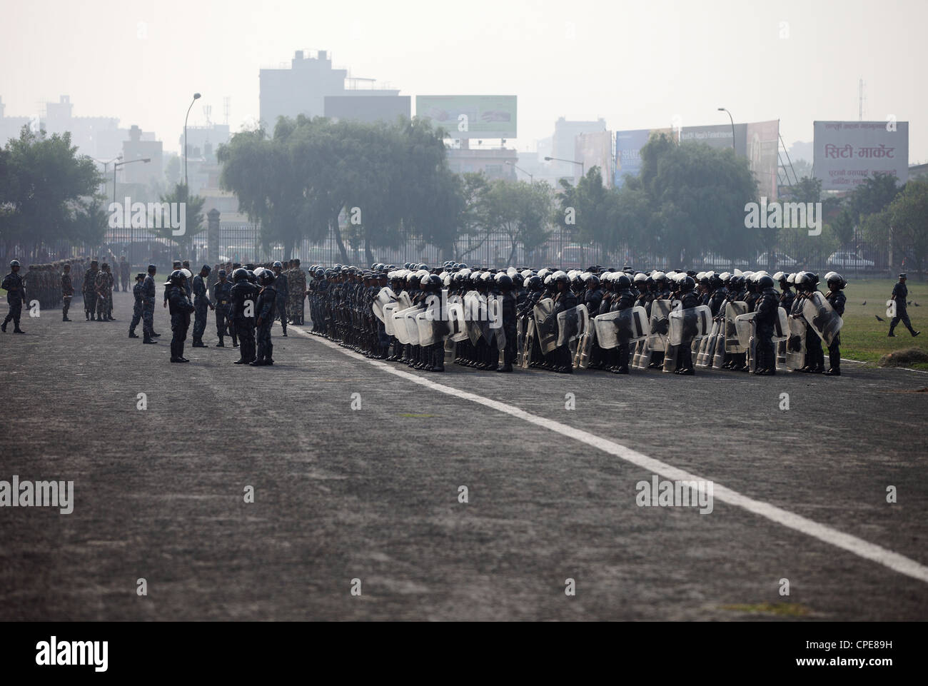 Nepali police officers Kathmandu Nepal Stock Photo - Alamy