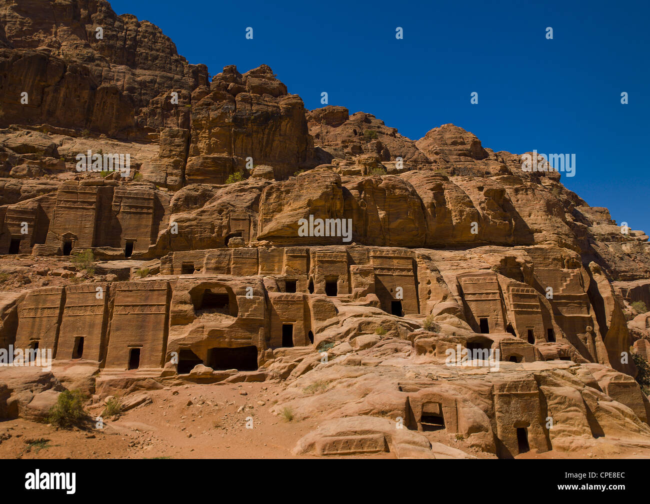 Valley Of The Tombs, Petra, Jordan Stock Photo - Alamy