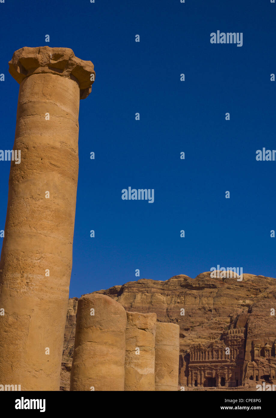 Colums In Petra, Jordan Stock Photo - Alamy