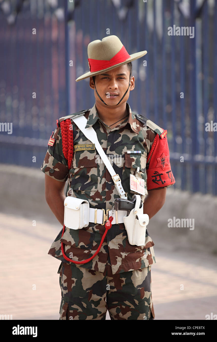 Nepali police officer Kathmandu Nepal Stock Photo - Alamy
