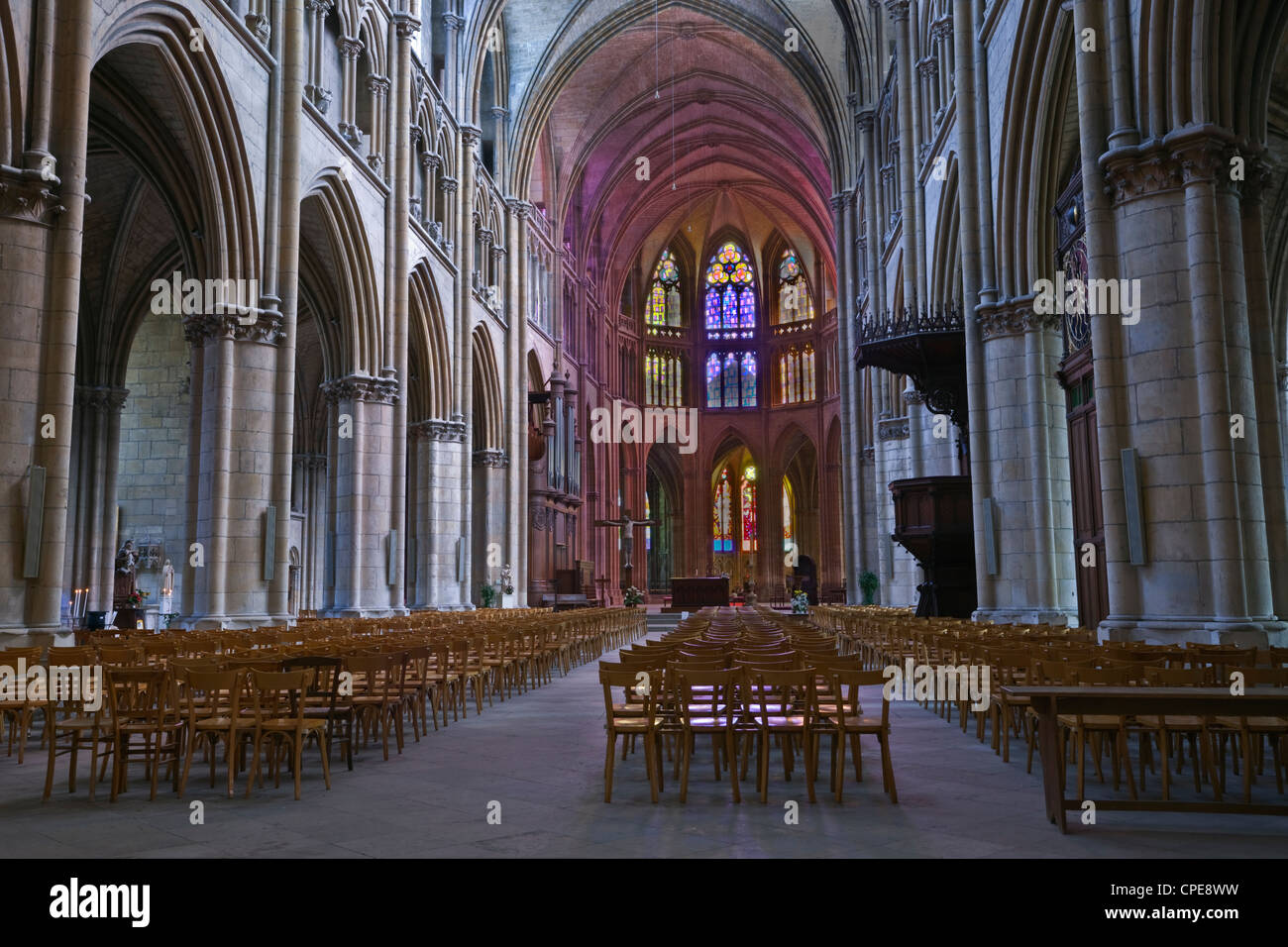 Cathedral of Saint-Cyr-et-Sainte-Julitte de Nevers, Nevers, Burgundy ...